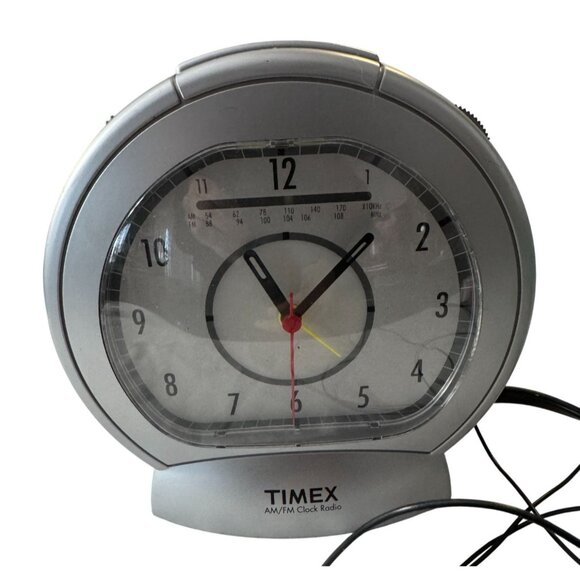 Timex | Office | Timex Amfm Round Alarm Clock Radio With Snooze Dimmer ...